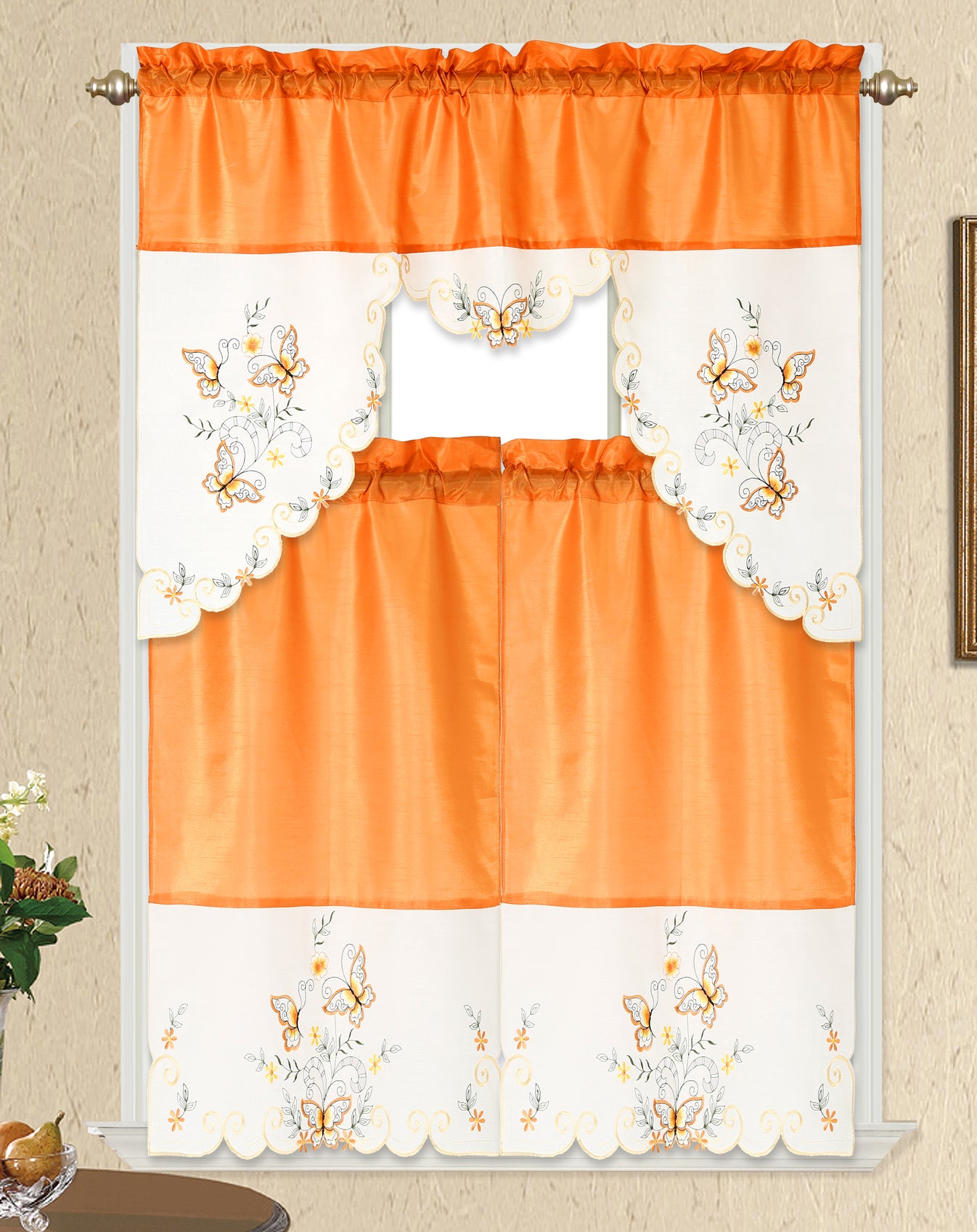 3 Piece - Kitchen Curtain - Marisol – Glory Home Design